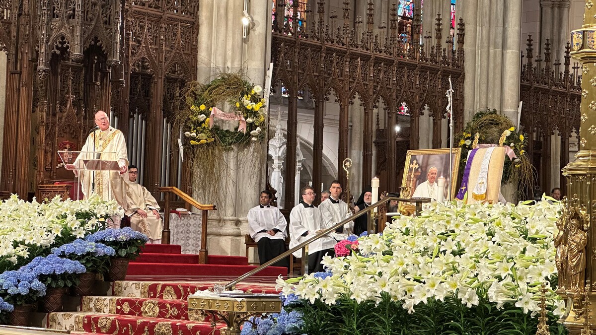 Cardinal Dolan Celebrates Mass for the Repose of Pope Francis' Soul ...