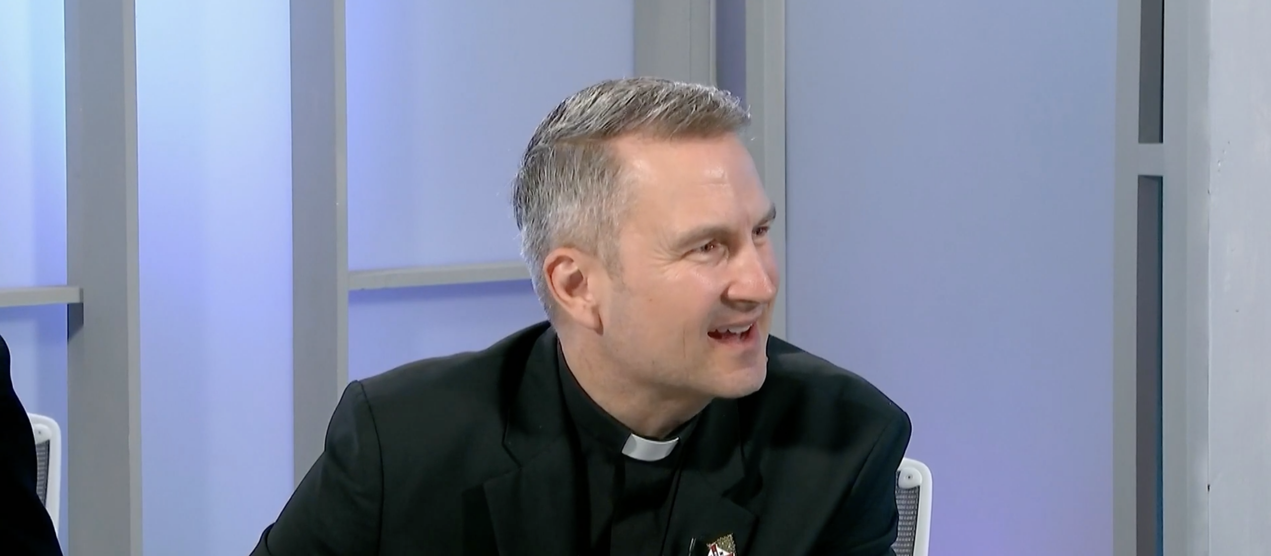 Archbishop Hicks Speaks with New Archdiocese Priests Frs. Joe Haas and ...